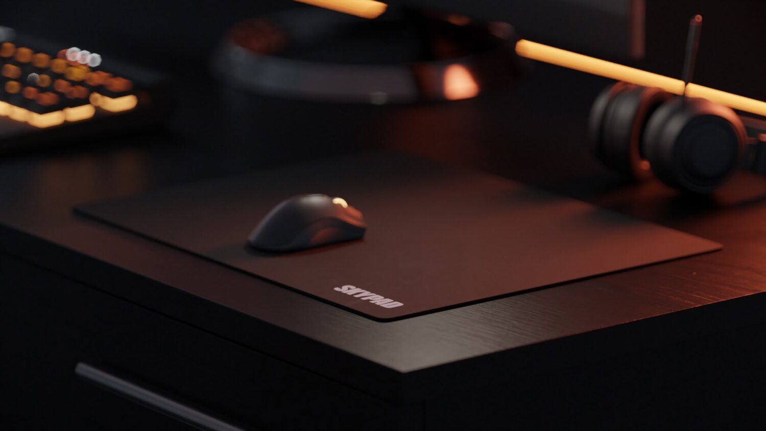 SkyPAD 3.0 XL Glass Mousepad – Black Text – ZerkGamingMods